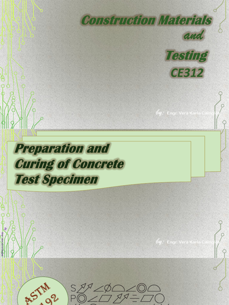 Concrete Test Specimens: ASTM C-192 Guide | PDF | Concrete ...