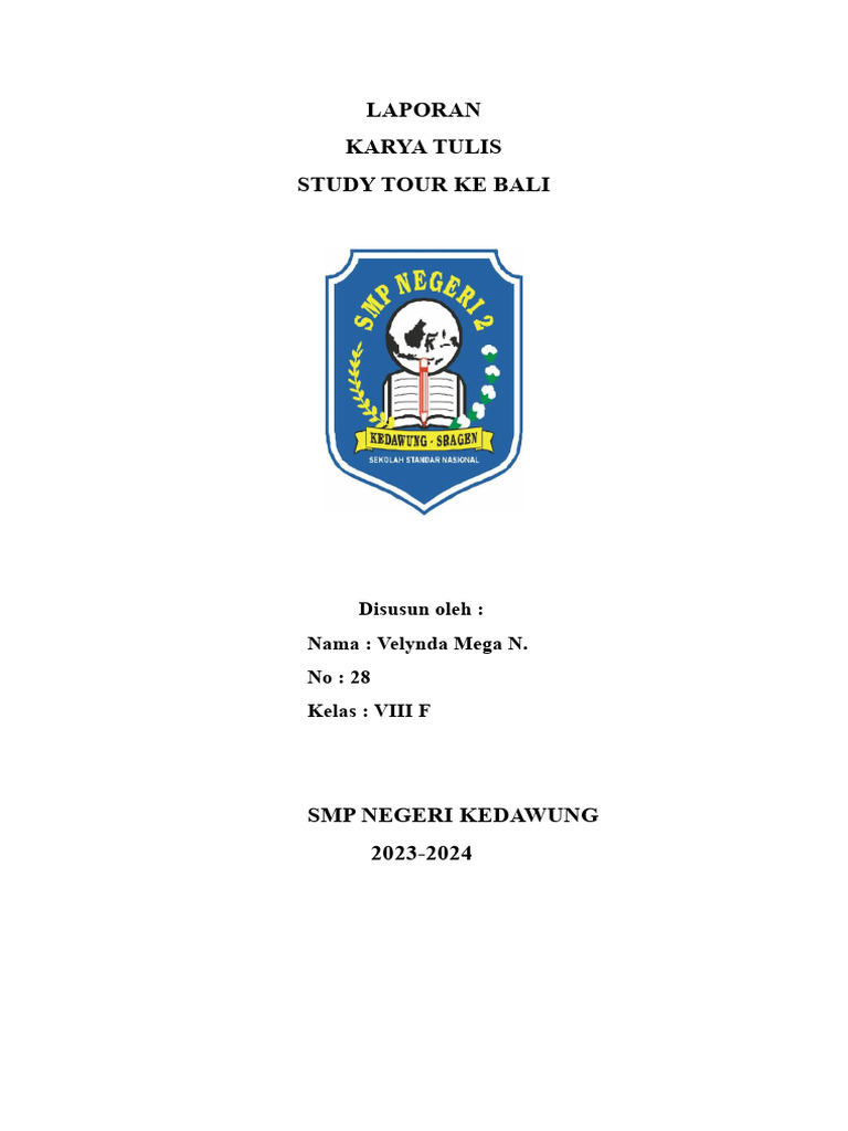 Study Tour Bali SMP Kedawung | PDF