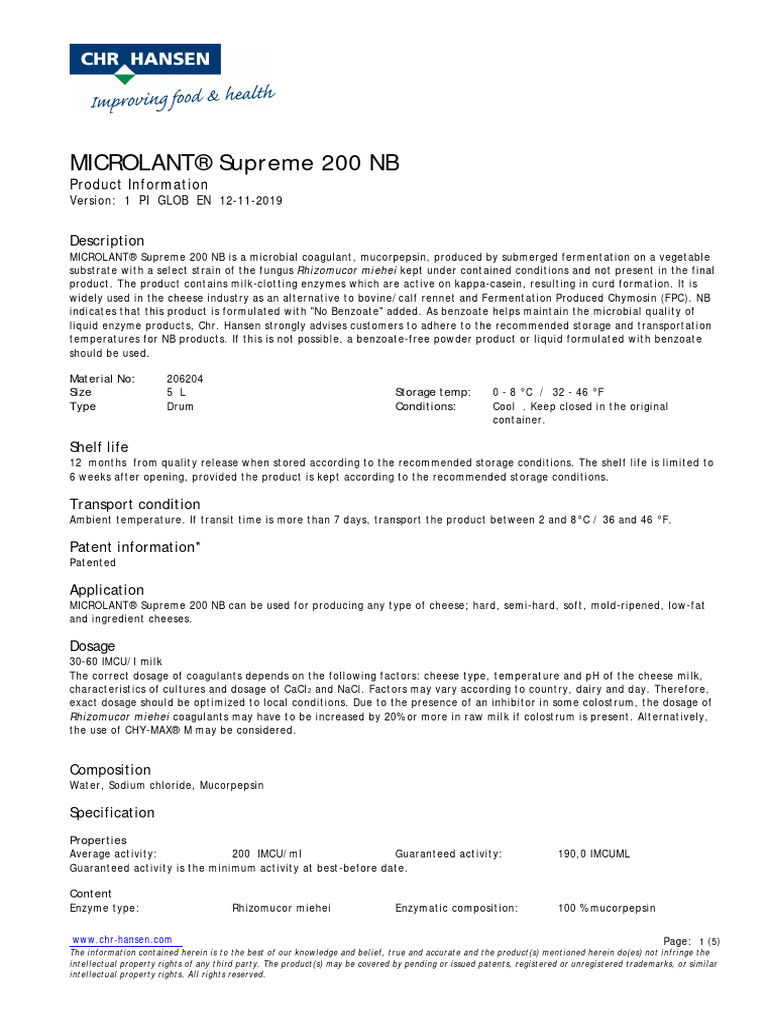 PI GLOB MICROLANT Supreme200NB EN | PDF