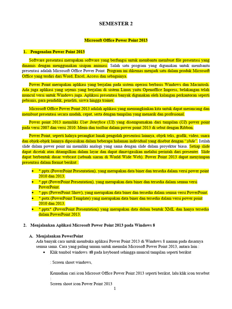 Panduan Lengkap PowerPoint 2013 | PDF
