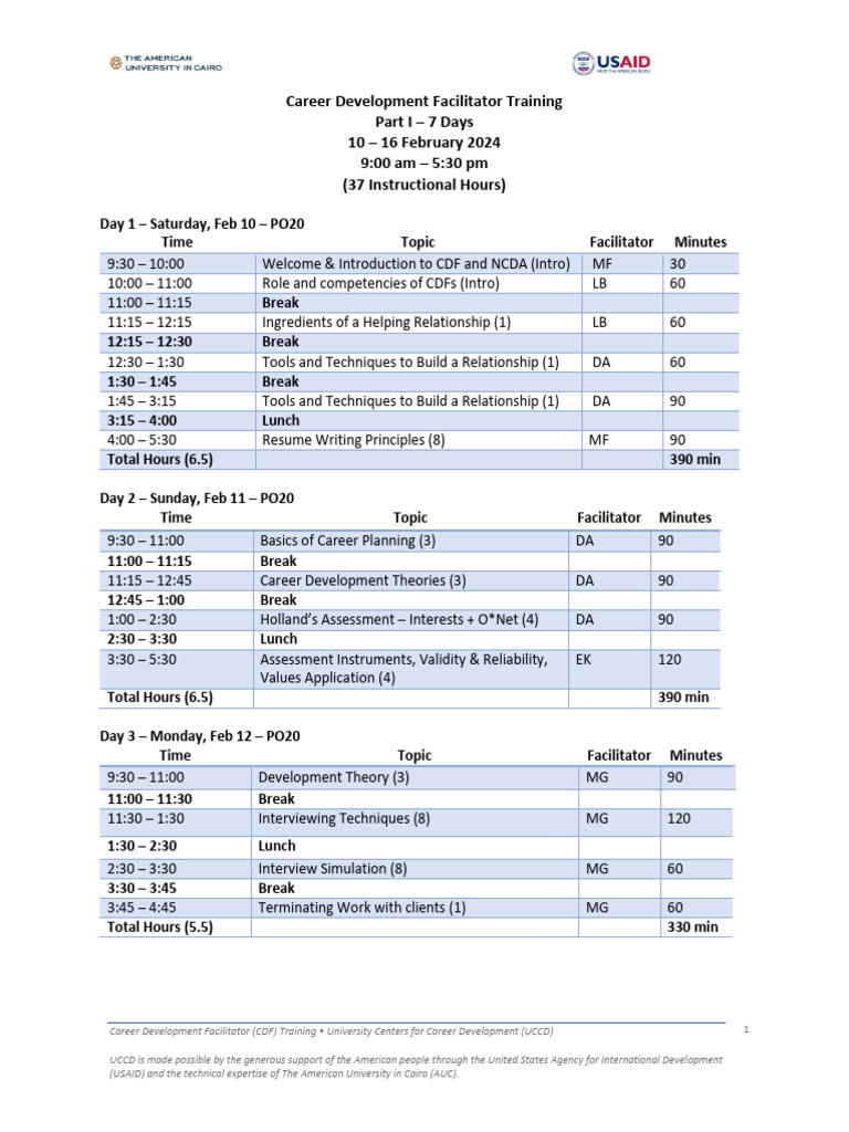 FCD Part 1, Feb 2024 - Final Agenda | PDF | Behavioural Sciences | Learning