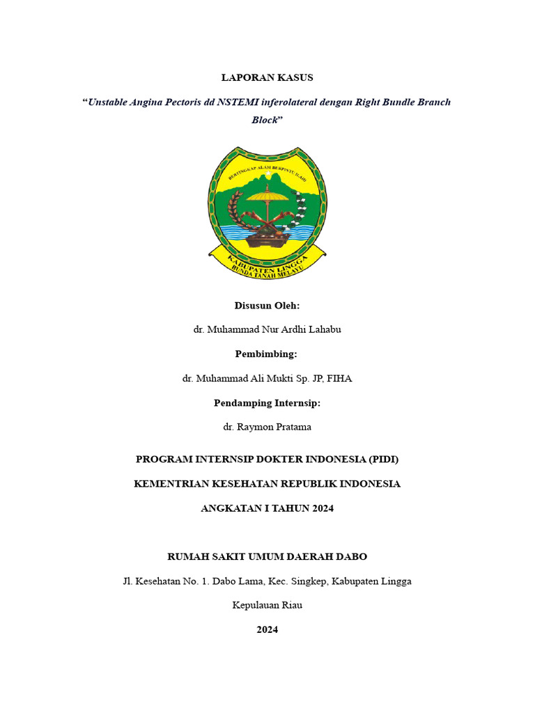 Laporan Kasus Iship Uap DD Nstemi Inferoloateral | PDF