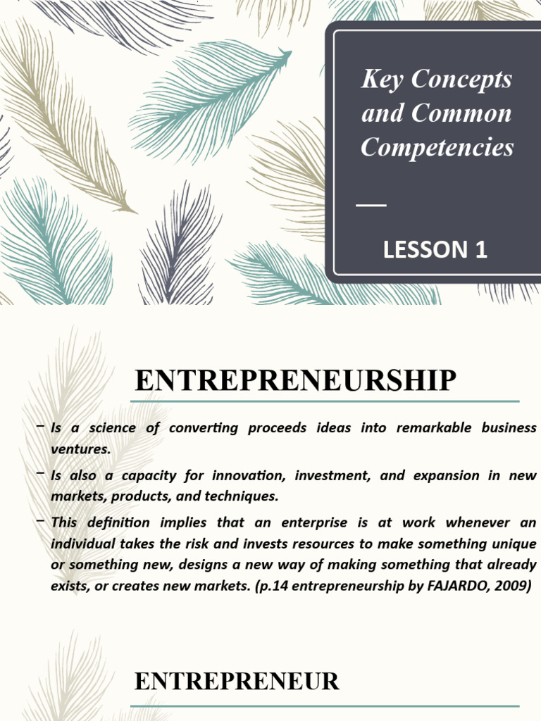 lesson-2 | PDF | Entrepreneurship | Learning