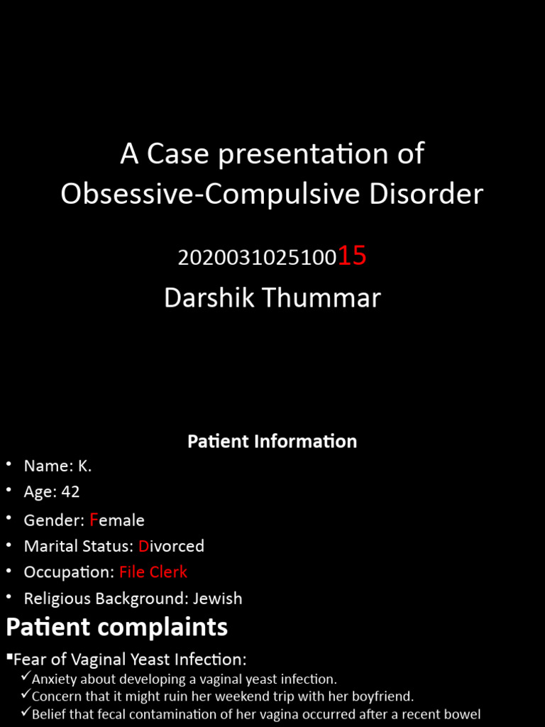 A Case Presentation of Obsessive-Compulsive Disorder | PDF | Obsessive ...