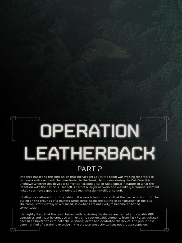 Operation Leatherback: Sleeper Cell Threat | PDF | Military Science ...