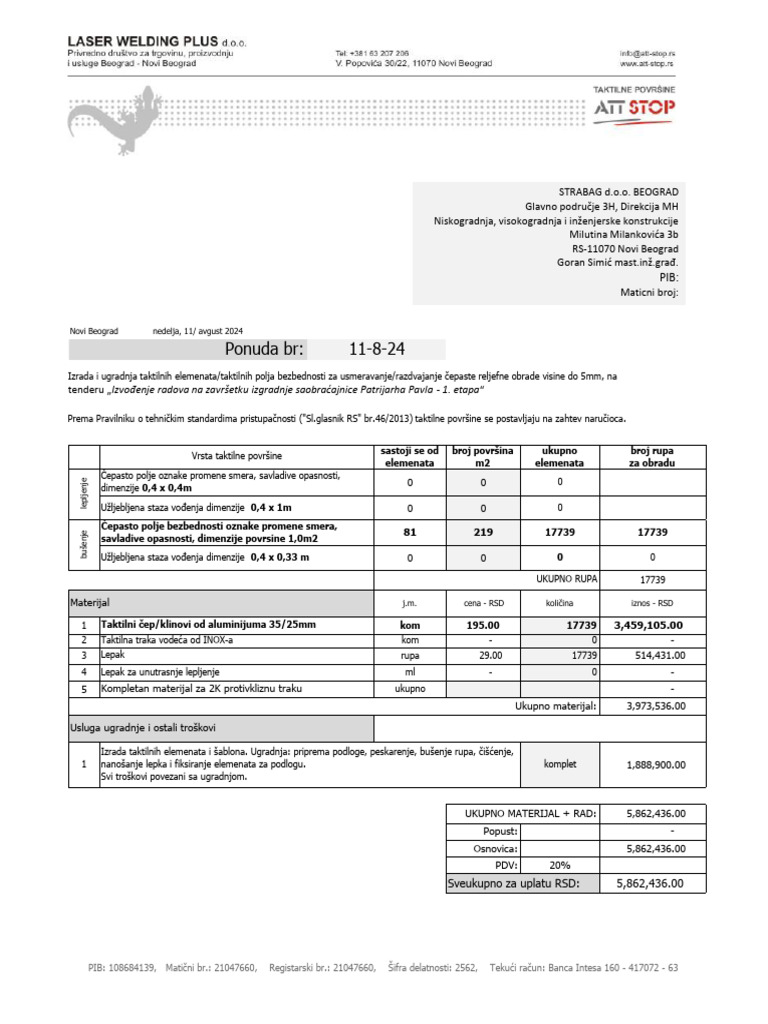 Ponuda Strabag | PDF