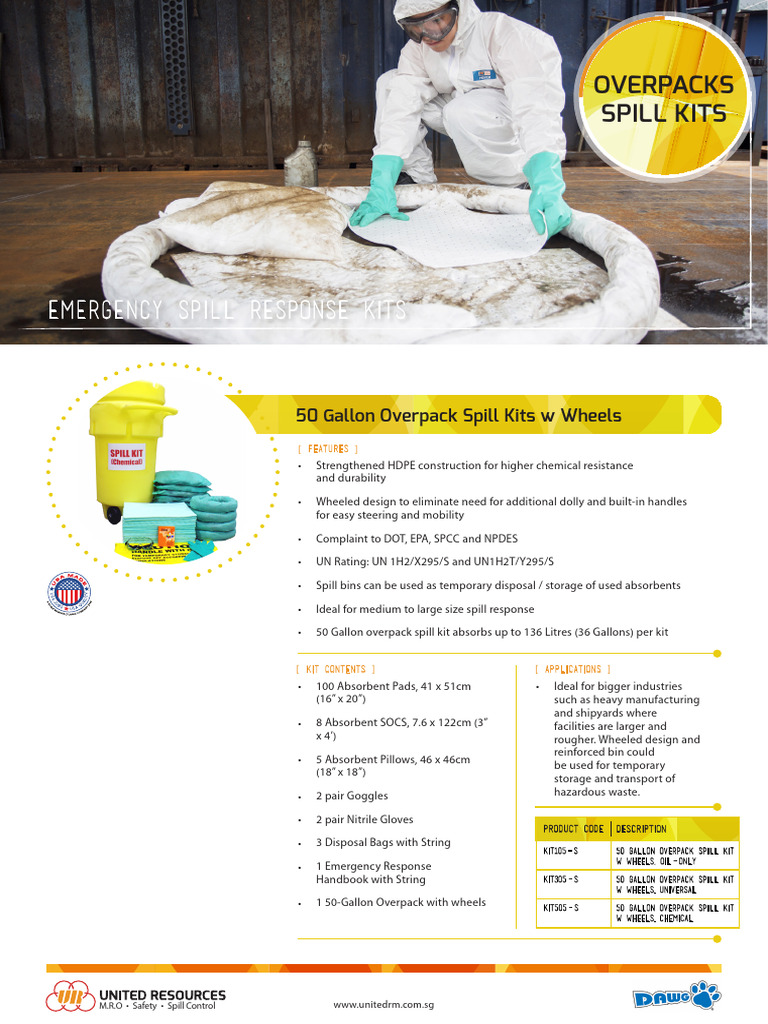 50 Gallon Overpack Spill Kit Ur Spill | PDF | Environmental Issues ...