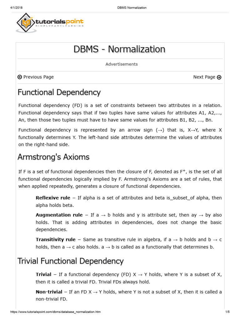 DBMS Normalization | PDF | Databases | Information Technology Management DBMS Normalization | PDF | Databases | Information Technology Management