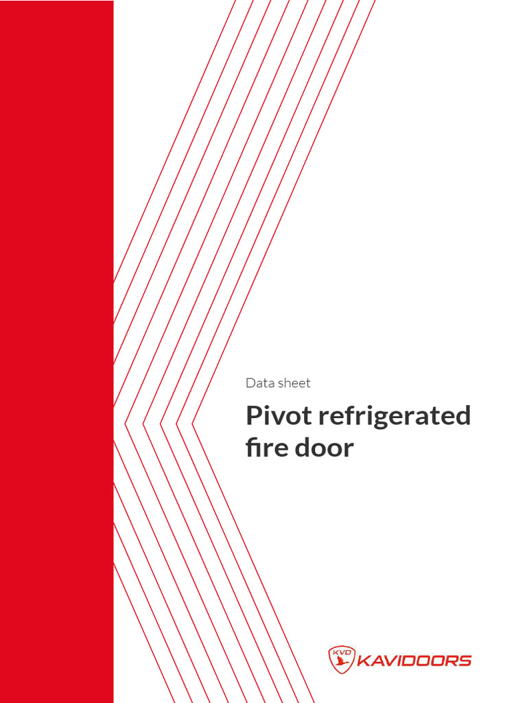 Pivot Refrigerated Fire Door | PDF | Door | Thermal Insulation