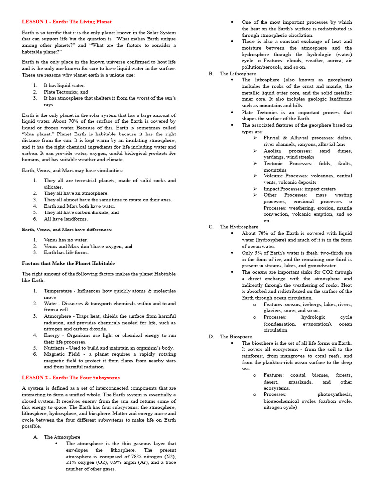 Lesson 1 | PDF | Earth Sciences | Earth