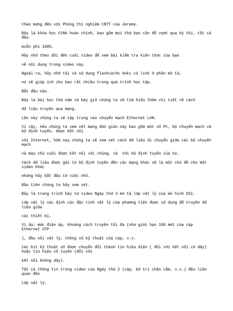 Free CCNA - Ethernet LAN Switching (Part 1) - Day 5 - CCNA 200-301 Complete Course - Tiếng Việt ...