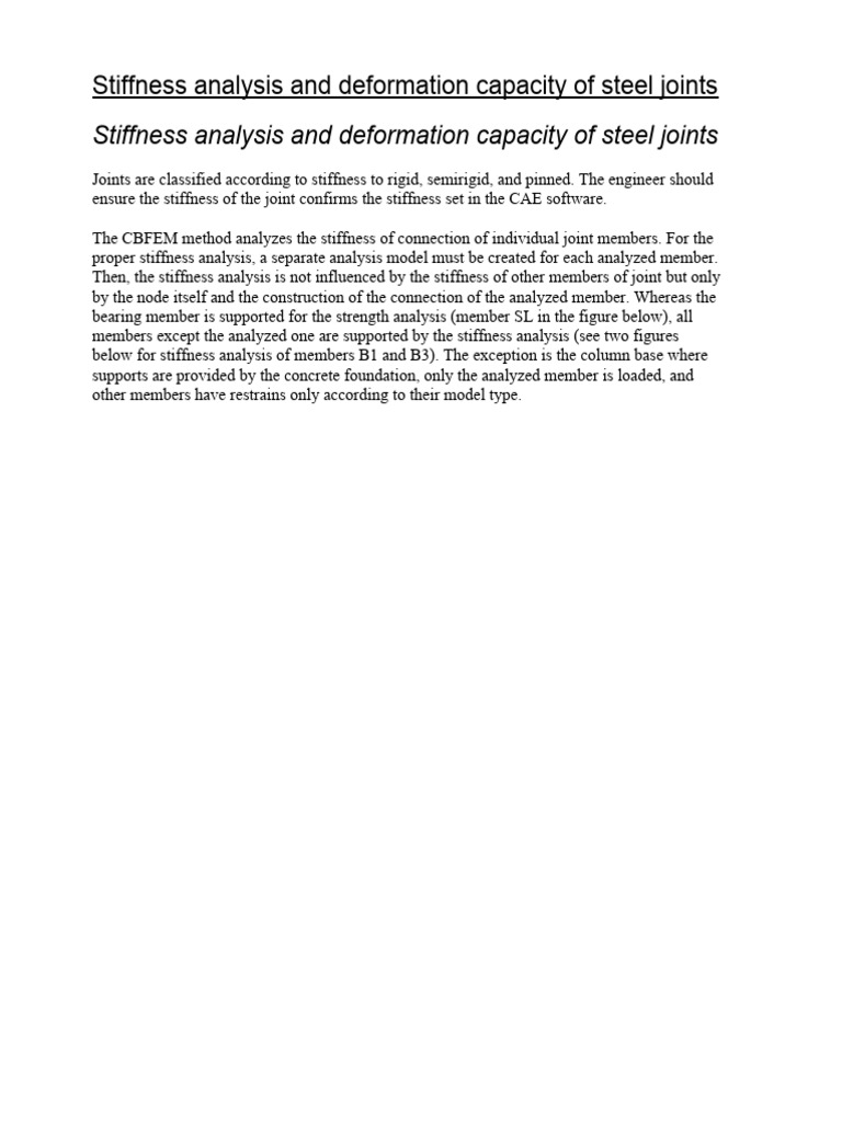 Stiffness Analysis and Deformation Capacity of Steel Joints | PDF | Deformation (Engineering ...