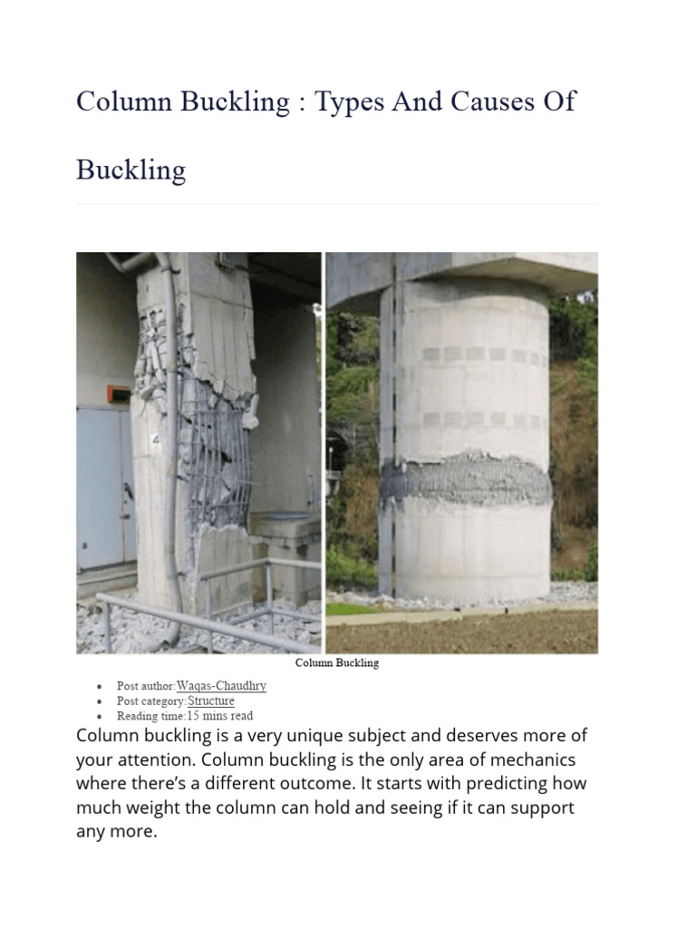 Types of Buckling | PDF | Buckling | Beam (Structure)