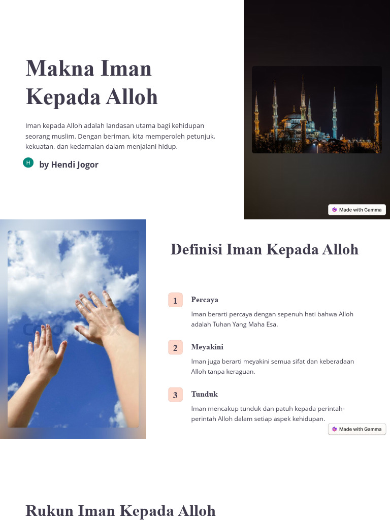 Makna dan Manfaat Iman kepada Alloh | PDF