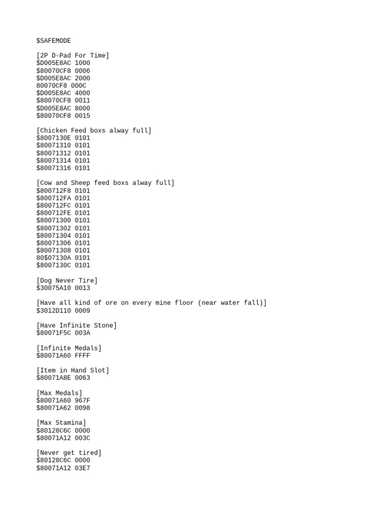 Game Cheat Codes and Hacks Guide | PDF | Sports & Recreation | Home ...