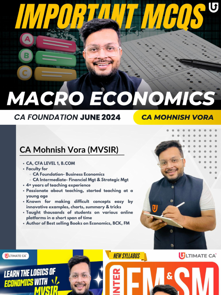 Macro Eco Imp Mcqs Mvsir | PDF | Macroeconomics | Gross Domestic Product