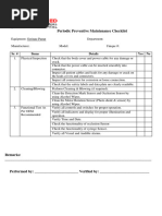 Biomedical Preventive Maintenance Checklist | PDF | Medical Device ...