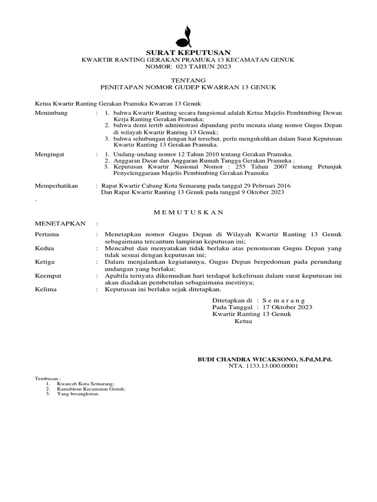 SK Gudep SMP Nurul Ulum | PDF