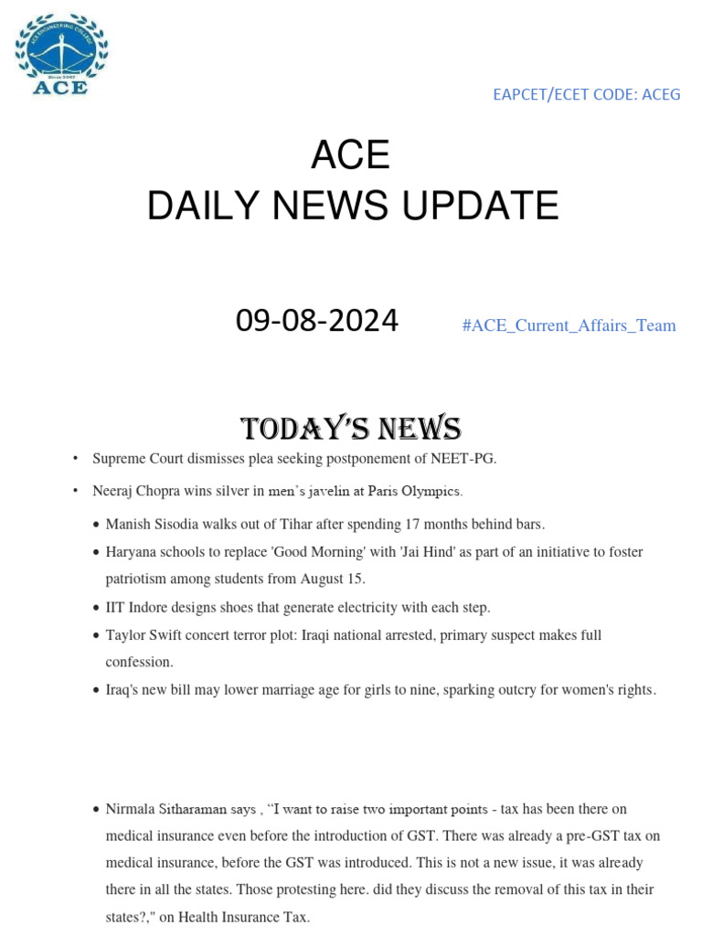 Current Affairs | PDF
