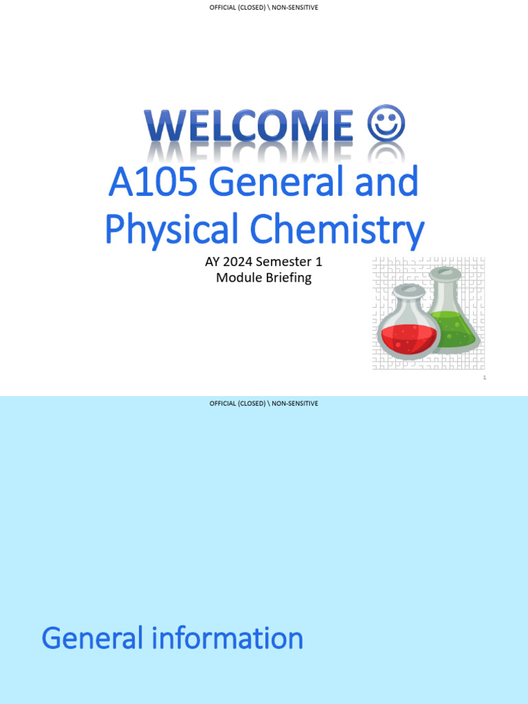 A105 General and Physical Chemistry Overview | PDF | Chemistry | Physical Chemistry