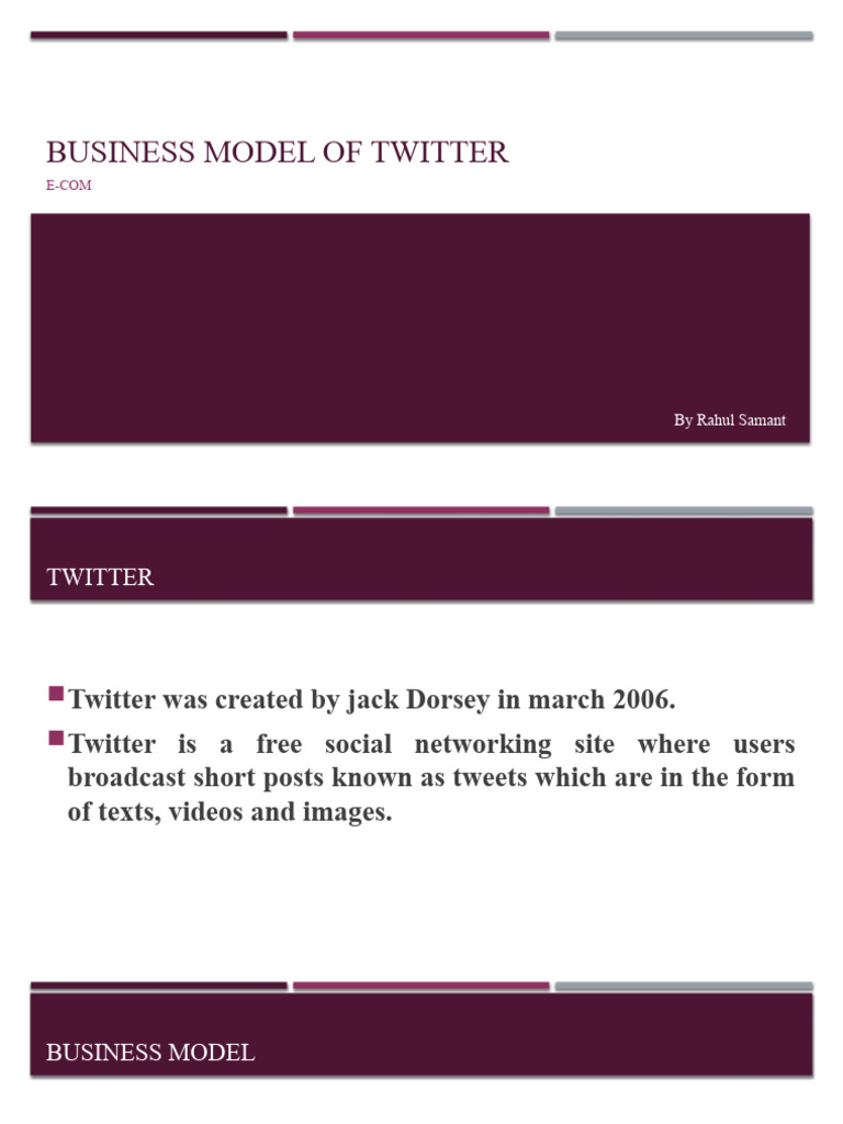 Business Model of Twitter | PDF
