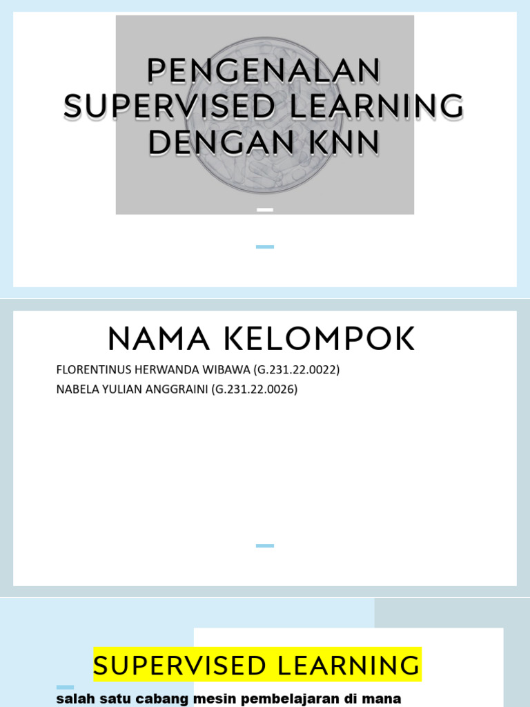 Kelompok 1-Pengenalan Supervised Learning Dengan KNN | PDF
