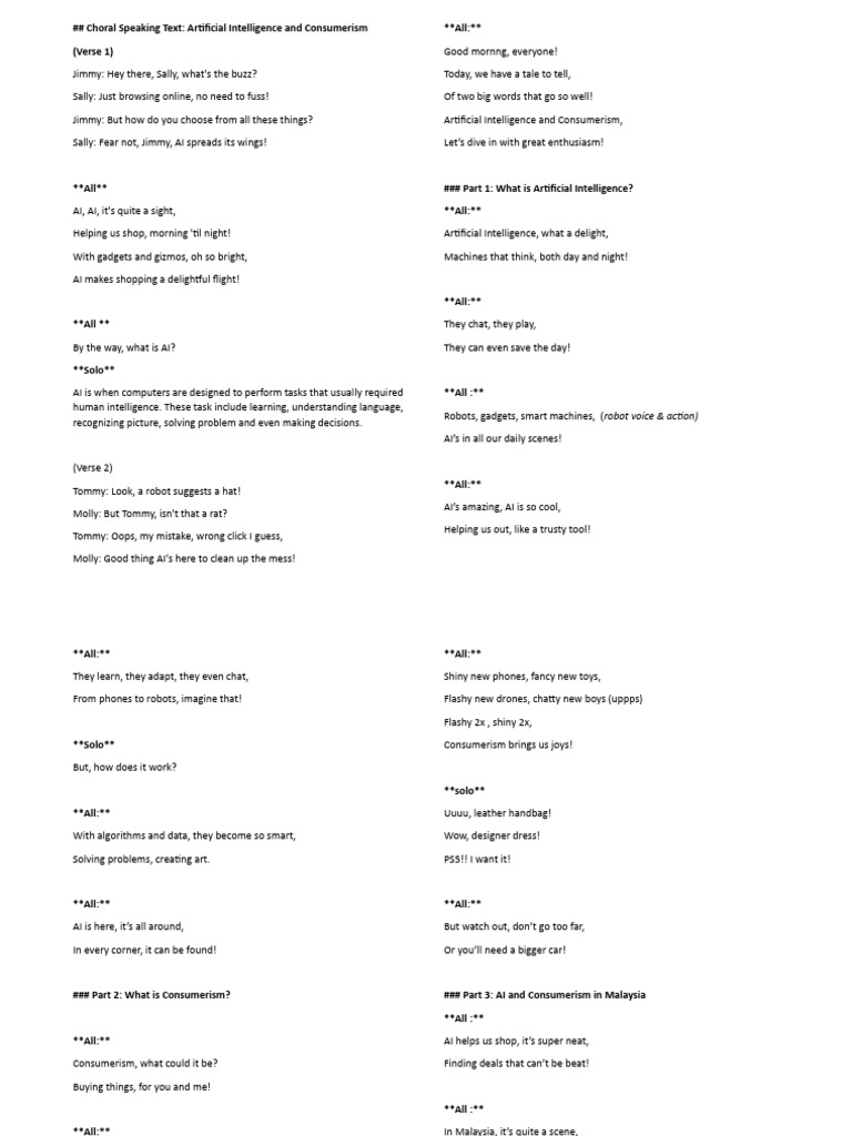 SK Permatang To' Jaya (Choral Speaking Text) | PDF | Artificial ...