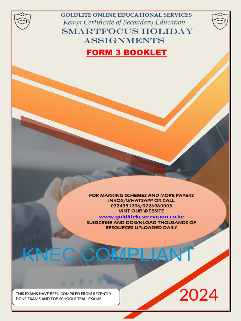 Form 3 August Holiday Assignments | PDF | Mathematical Concepts | Applied Mathematics