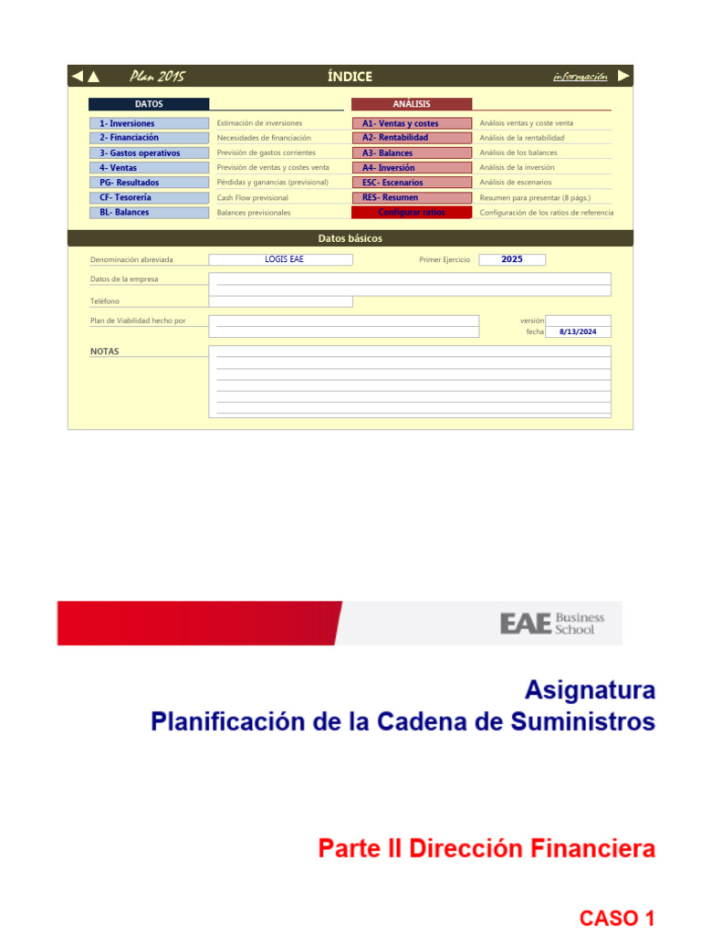 Caso 1 Plan Viabilidad 2020 LOGIS EAE Resuelto | PDF | Economias