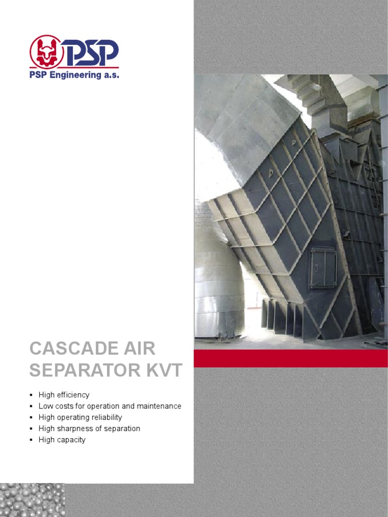 Cascade Air Separator KVT en | PDF | Mill (Grinding) | Industries