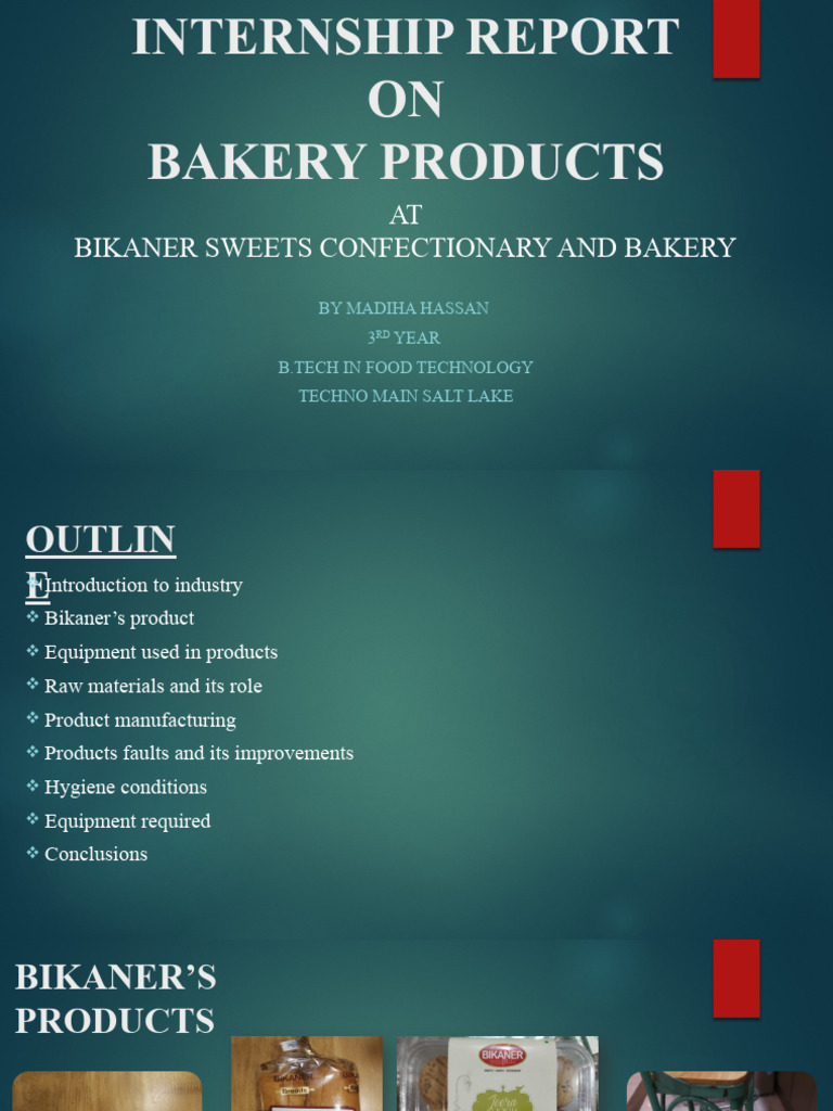 Bikaner Sweets Bakery Internship Report | PDF | Breads | Baking