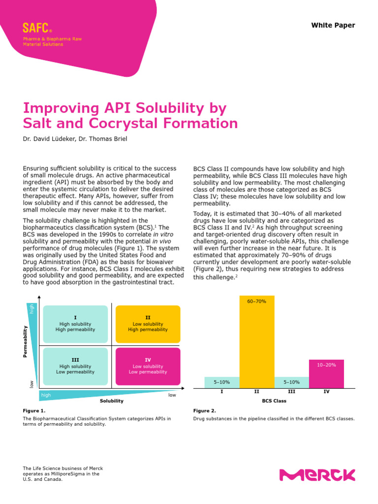 Improving API Solubility Wp12169en MK | PDF | Acid | Acid Dissociation ...