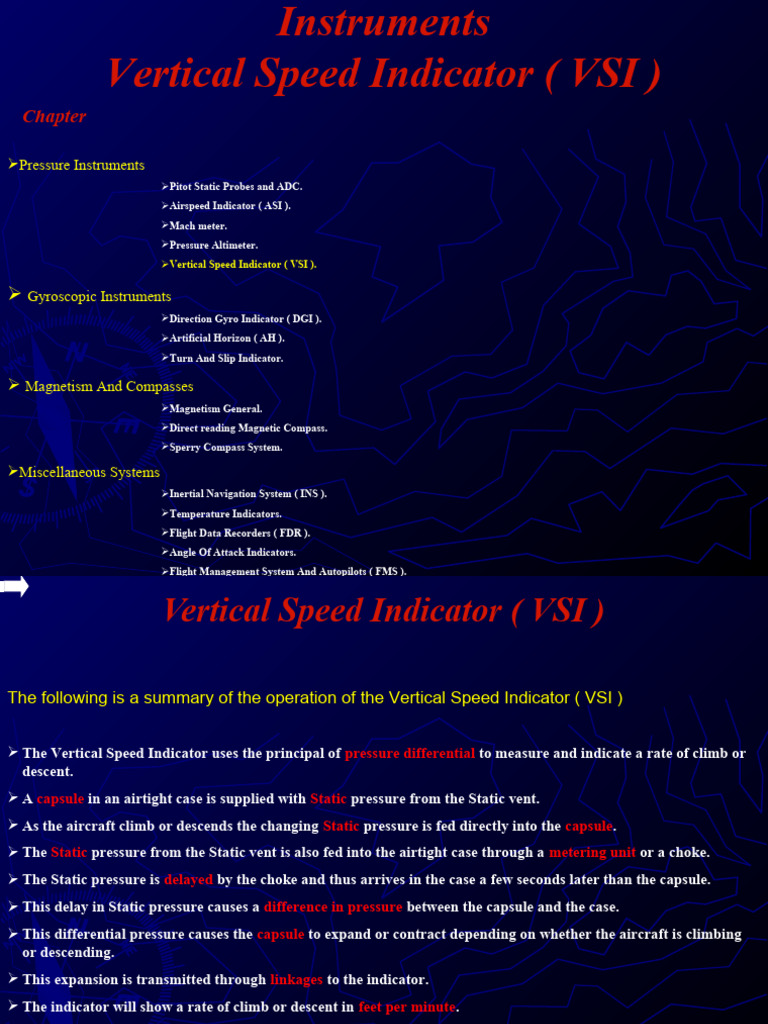 5.vertical Speed Indicator VSI | PDF | Aircraft | Measuring Instrument