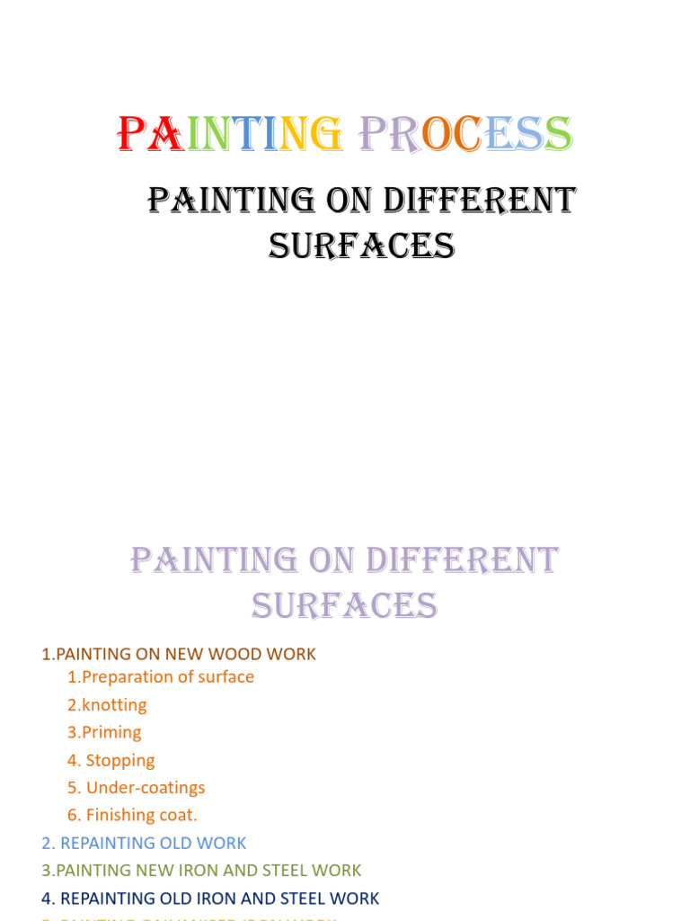 04 Painting On Different Surfaces | PDF | Paint | Plaster