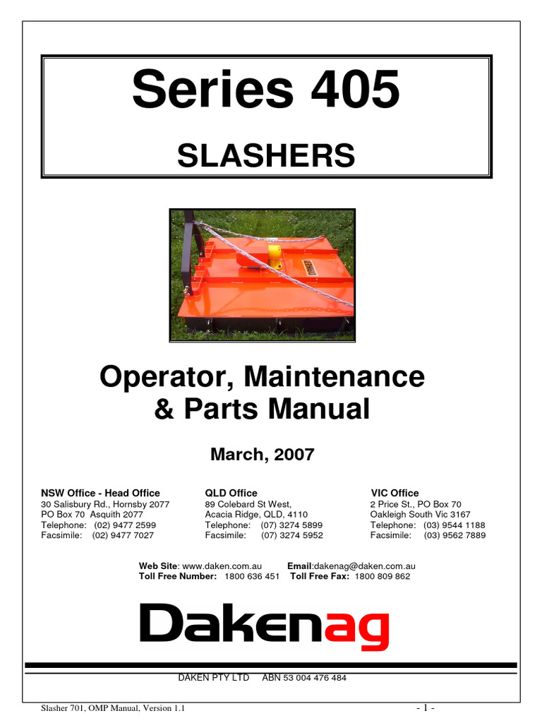 Slasher 405 | PDF | Tractor | Clutch