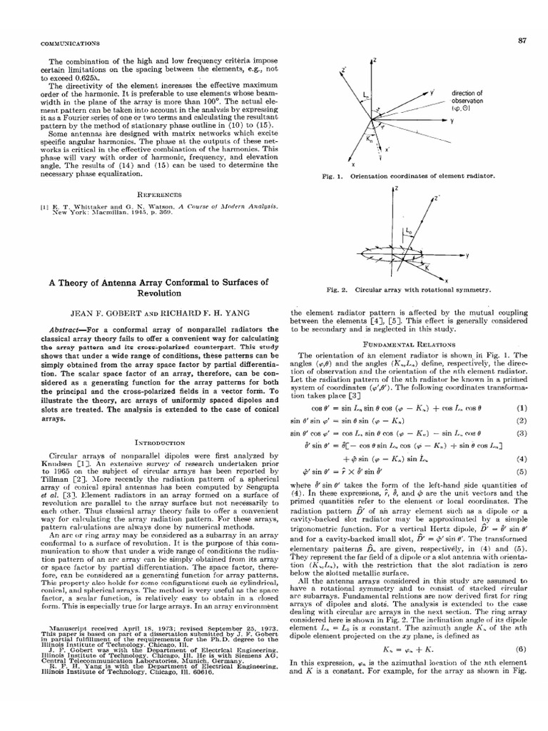 Conformal Antenna Theory | PDF