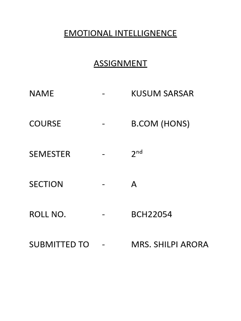 Emotional Intelligence | PDF | Emotional Intelligence | Intelligence
