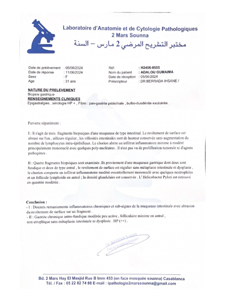 Laboratoire D'anatomie Et de Cytologie Pathologiques | PDF