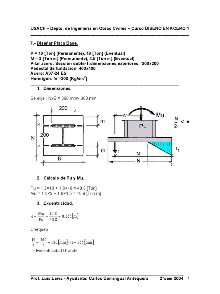 Diseño en Acero 1-Usach | PDF