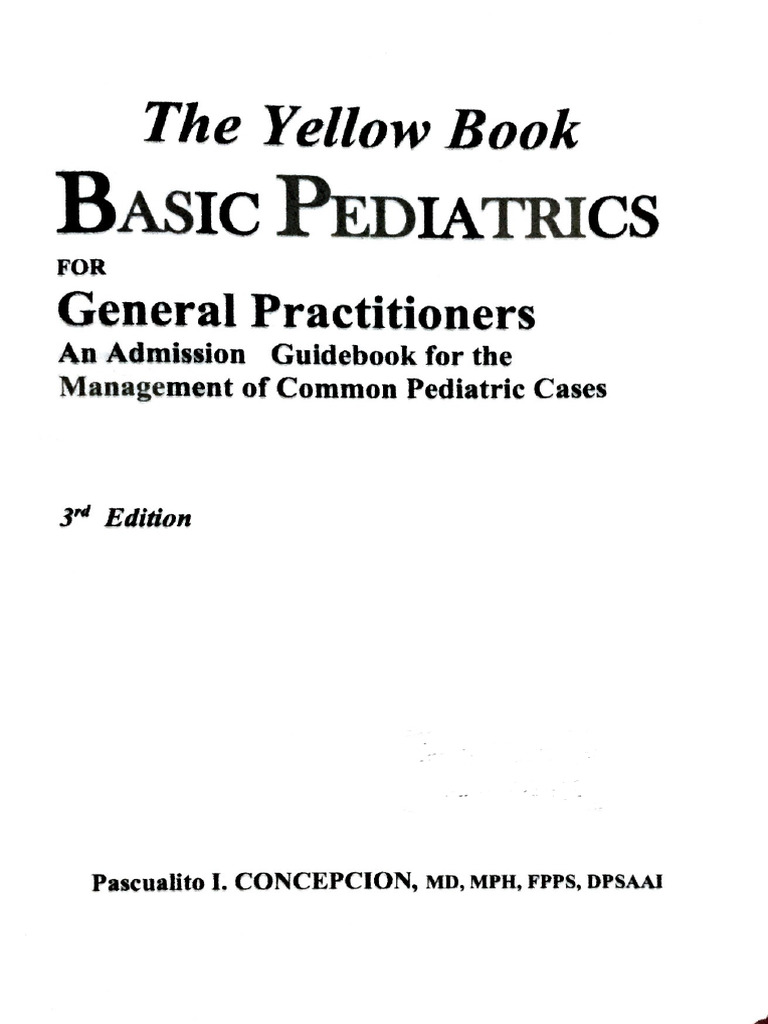Yellow Book (Basic Pediatrics) | PDF