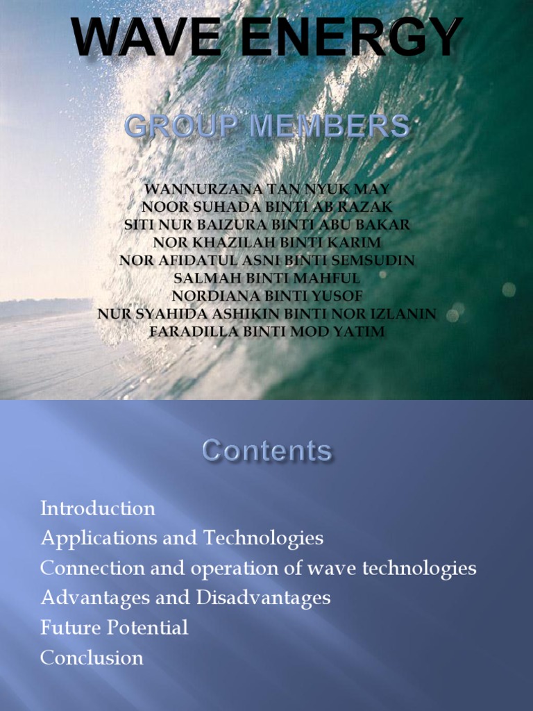 Wave Energy Slides | PDF | Sustainable Energy | Physical Universe