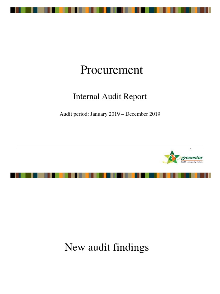 6.3 - Internal Audit Report Procurement | PDF | Procurement | Enterprise Resource Planning