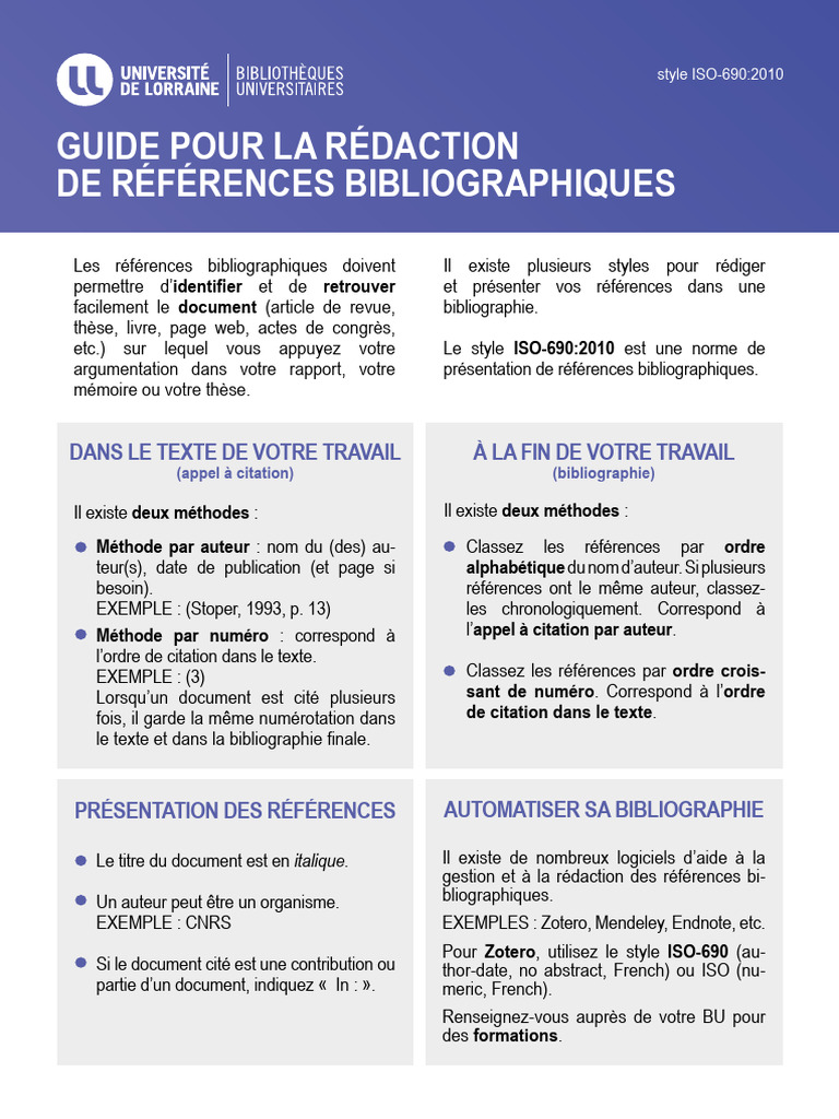 Norme Iso 690 Initiation A La Recherche PDF