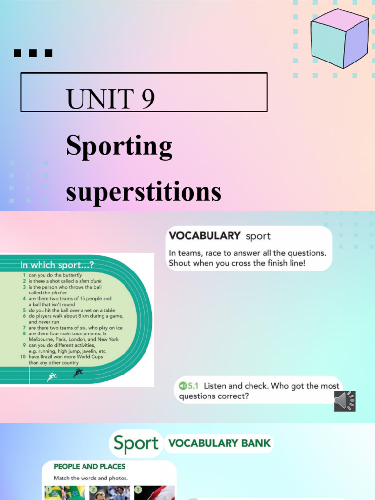 13 - Intermediate - UNIT 09 - Sporting Superstitions | PDF
