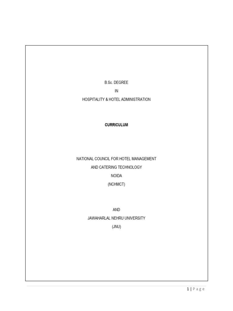 B SC 1styear Syllabus JNU | PDF | Cooking | Breads