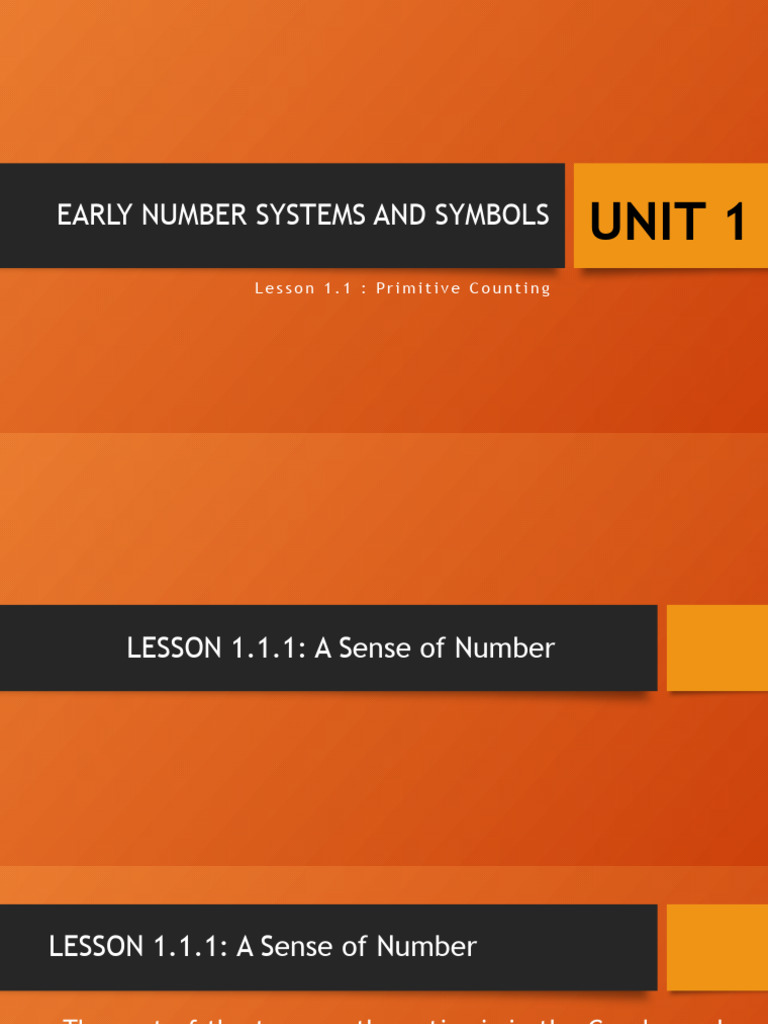 LESSON 1.1.1 A Sense of Number | PDF | Foreign Language Studies