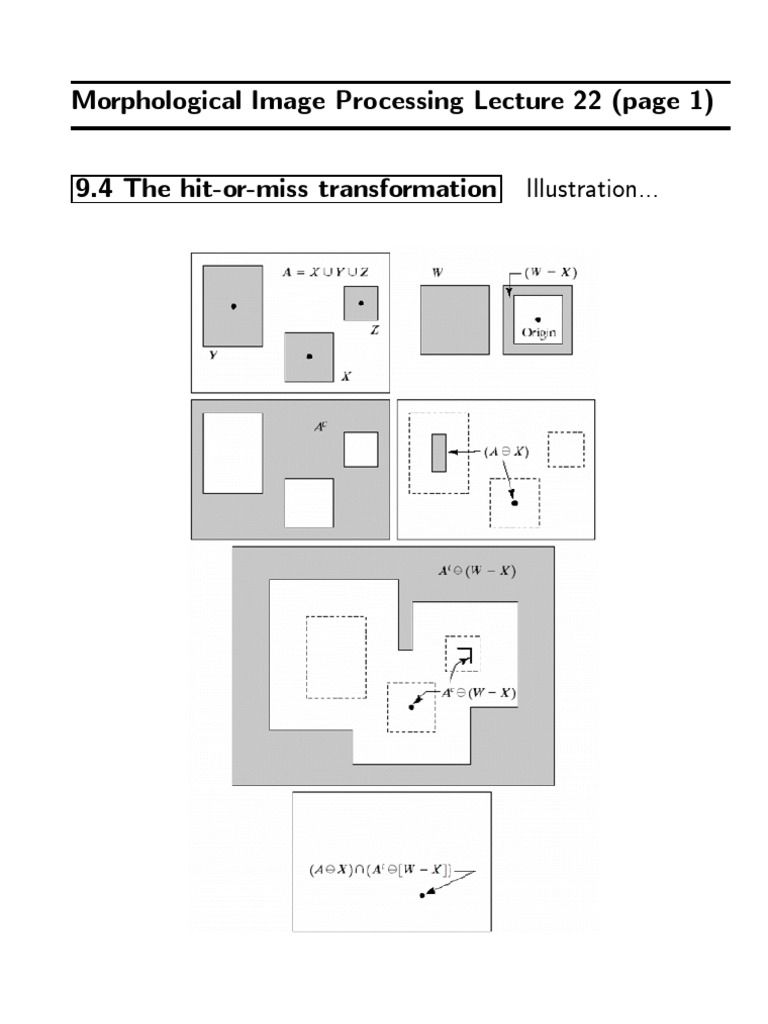 Morphological Image Processing Lecture 22 (Page 1) | PDF | Algorithms | Computer Vision