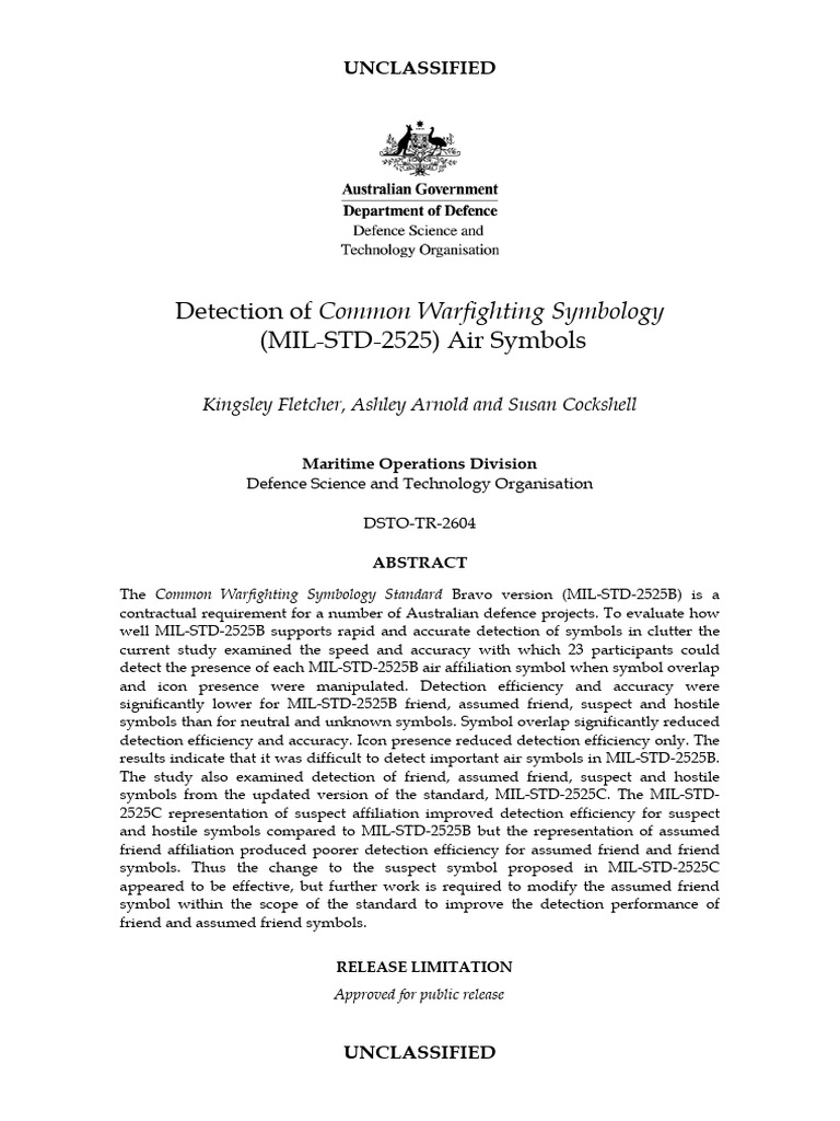 Detection of Common Warfighting Symbology | PDF