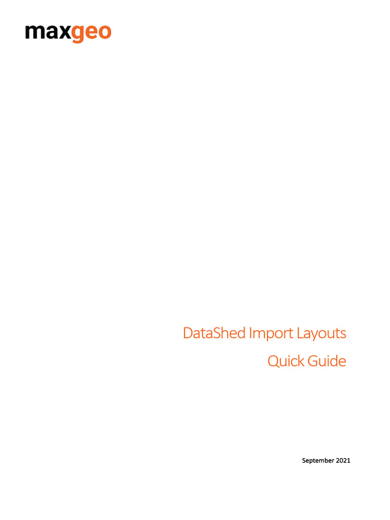DataShedImportLayouts QuickGuide | PDF | Comma Separated Values | Databases