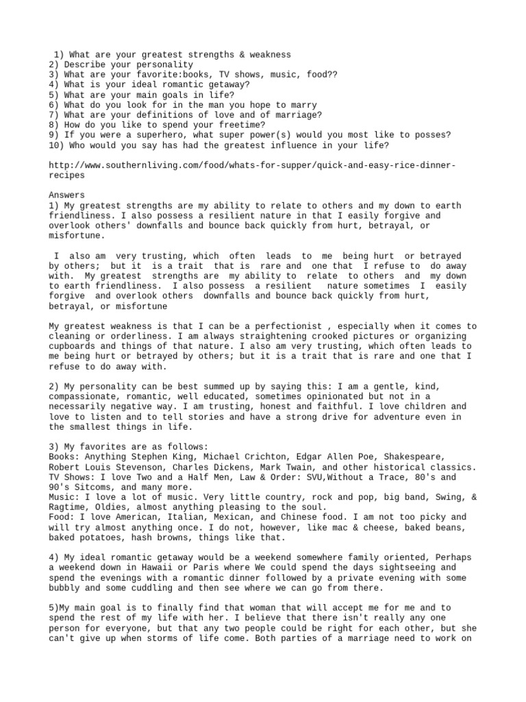 50 Questions & Answers-1 | PDF | Intimate Relationships | Family